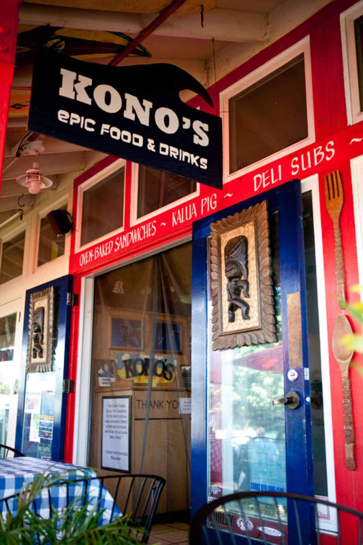 Menu of Kono's, Haleiwa, Rest of Hawaii