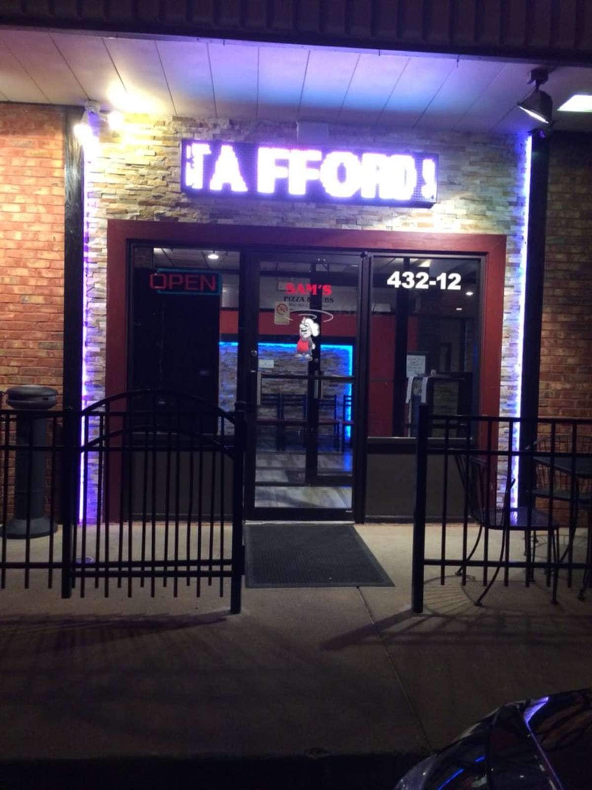 Menu of Sam's Pizza & Subs, Stafford, Stafford