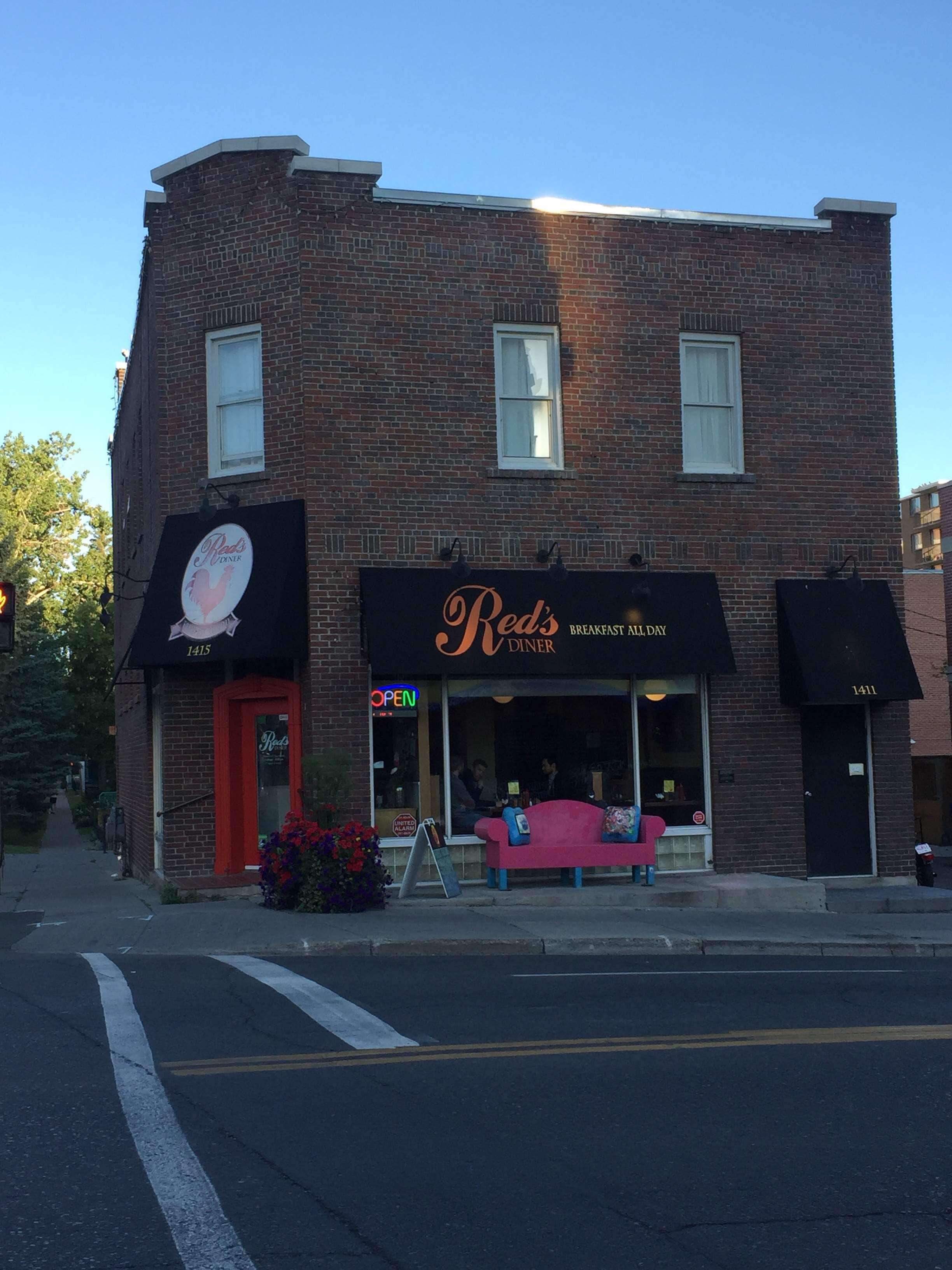 Menu of Red's Diner, 4th Street, Calgary