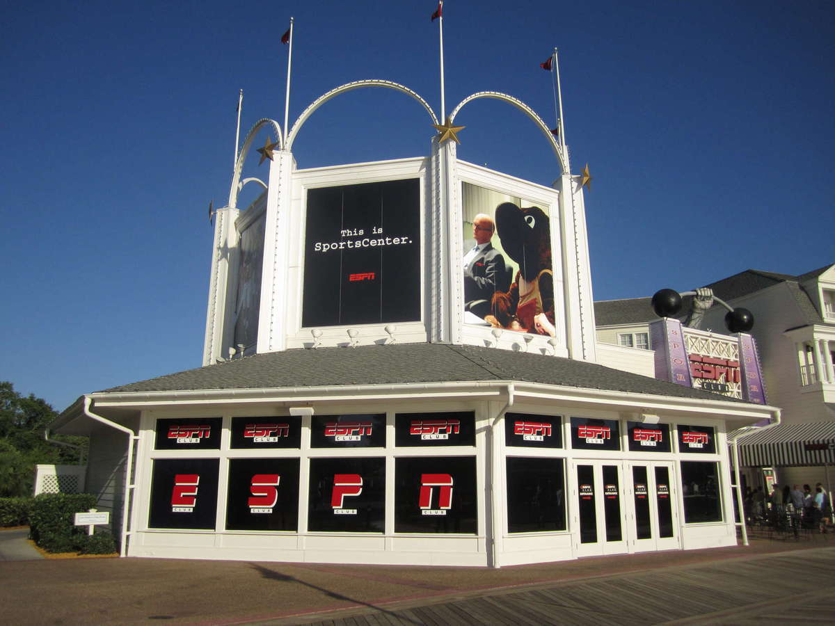Menu of ESPN Club, Disney World Area, Orlando