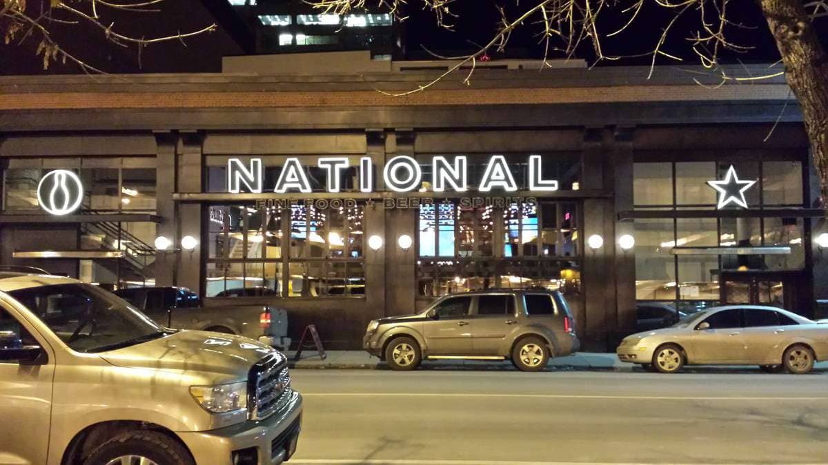 Menu of National on 10th, Victoria Park, Calgary