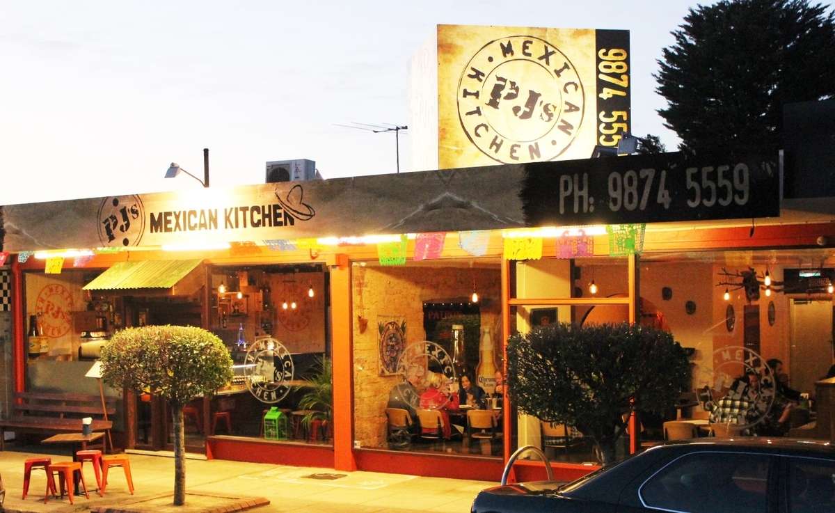 Menu of PJ's Mexican Kitchen, Mitcham, Melbourne