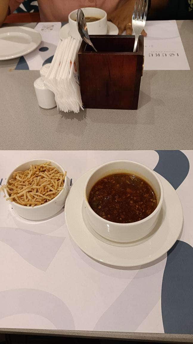 Menu of IGURU, Hitech City, Hyderabad