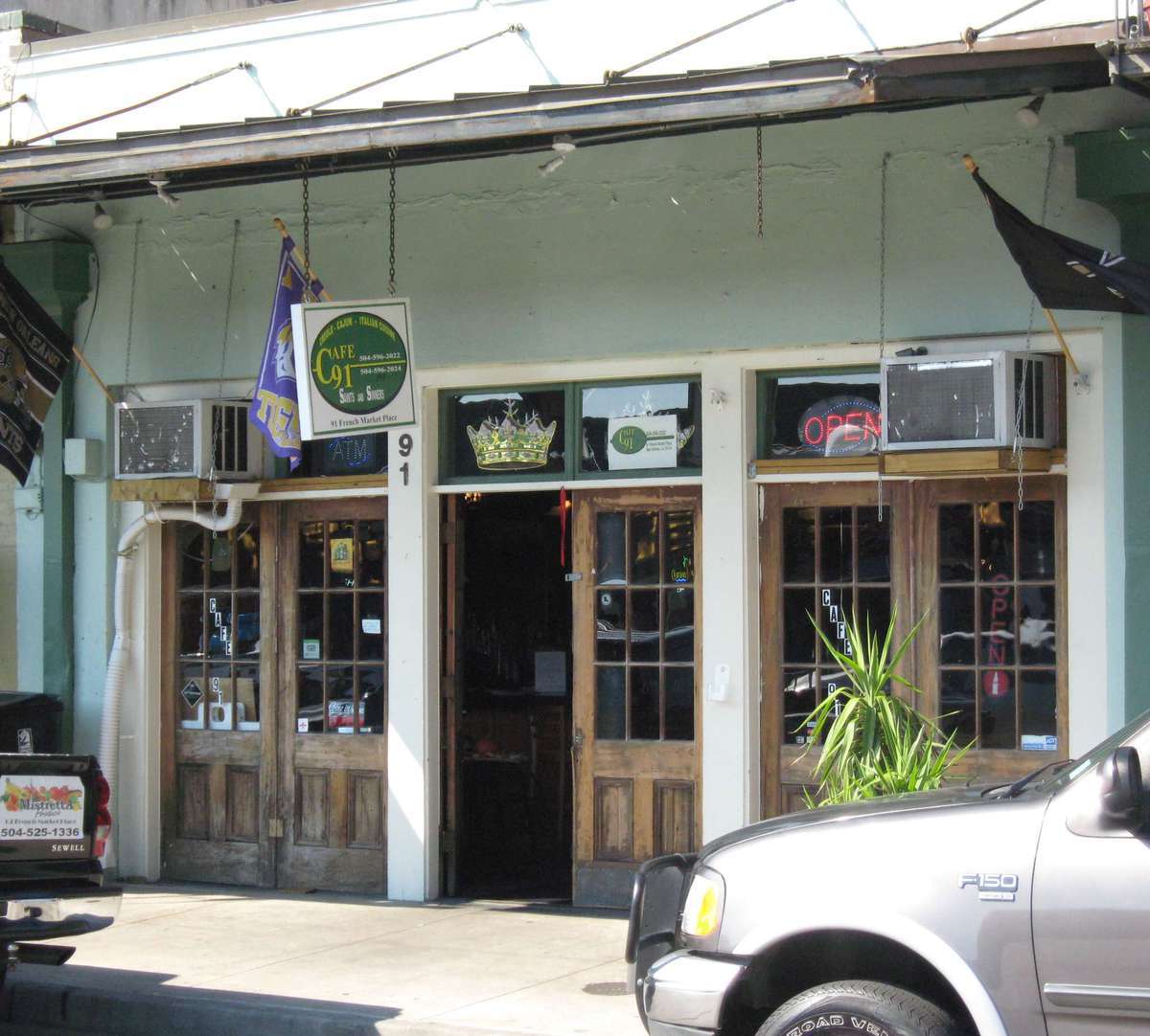 Menu of Cafe 91, French Quarter, New Orleans