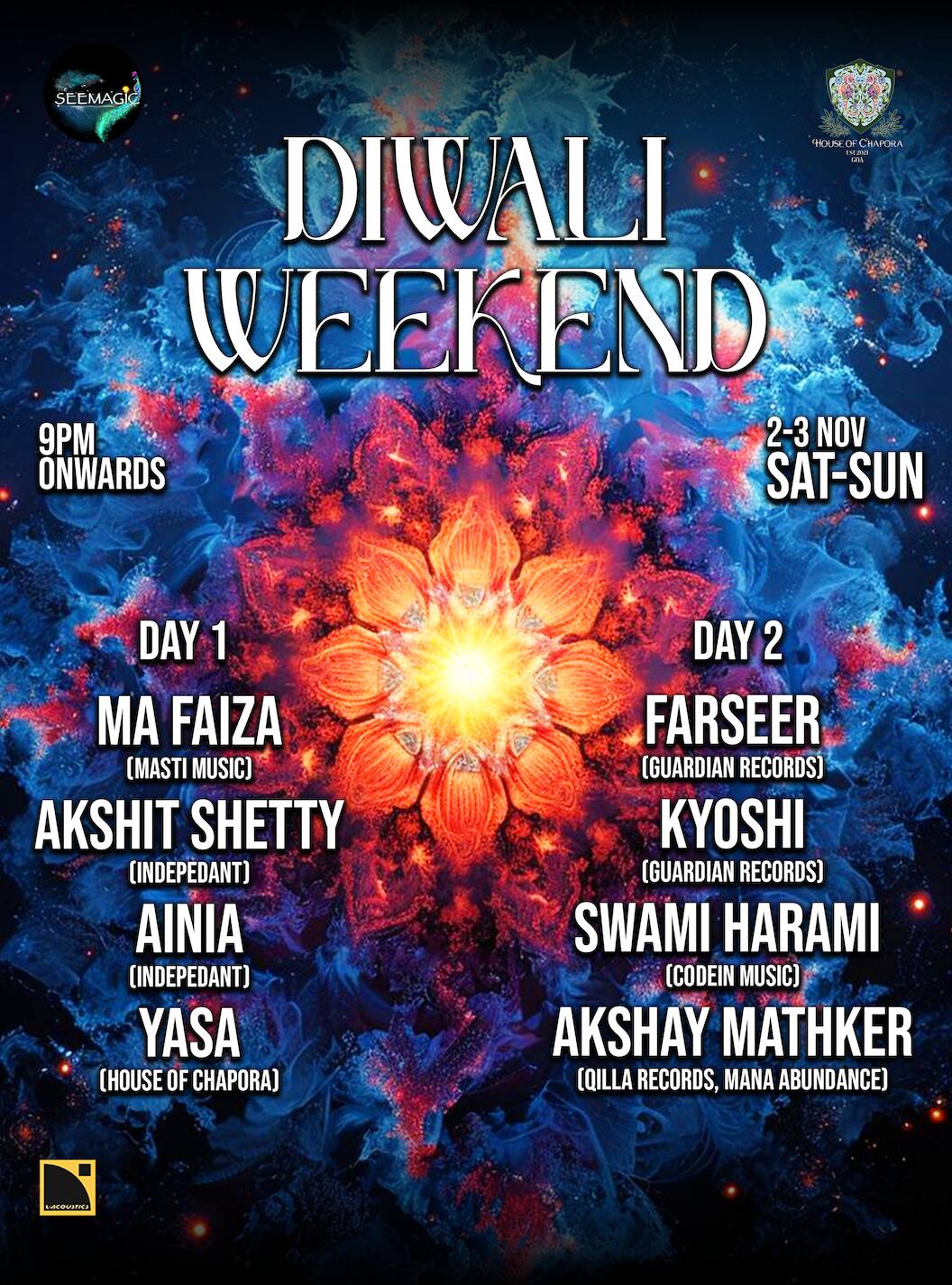 Diwali Weekend Music, Party and Best seller event Tickets Goa - Zomato