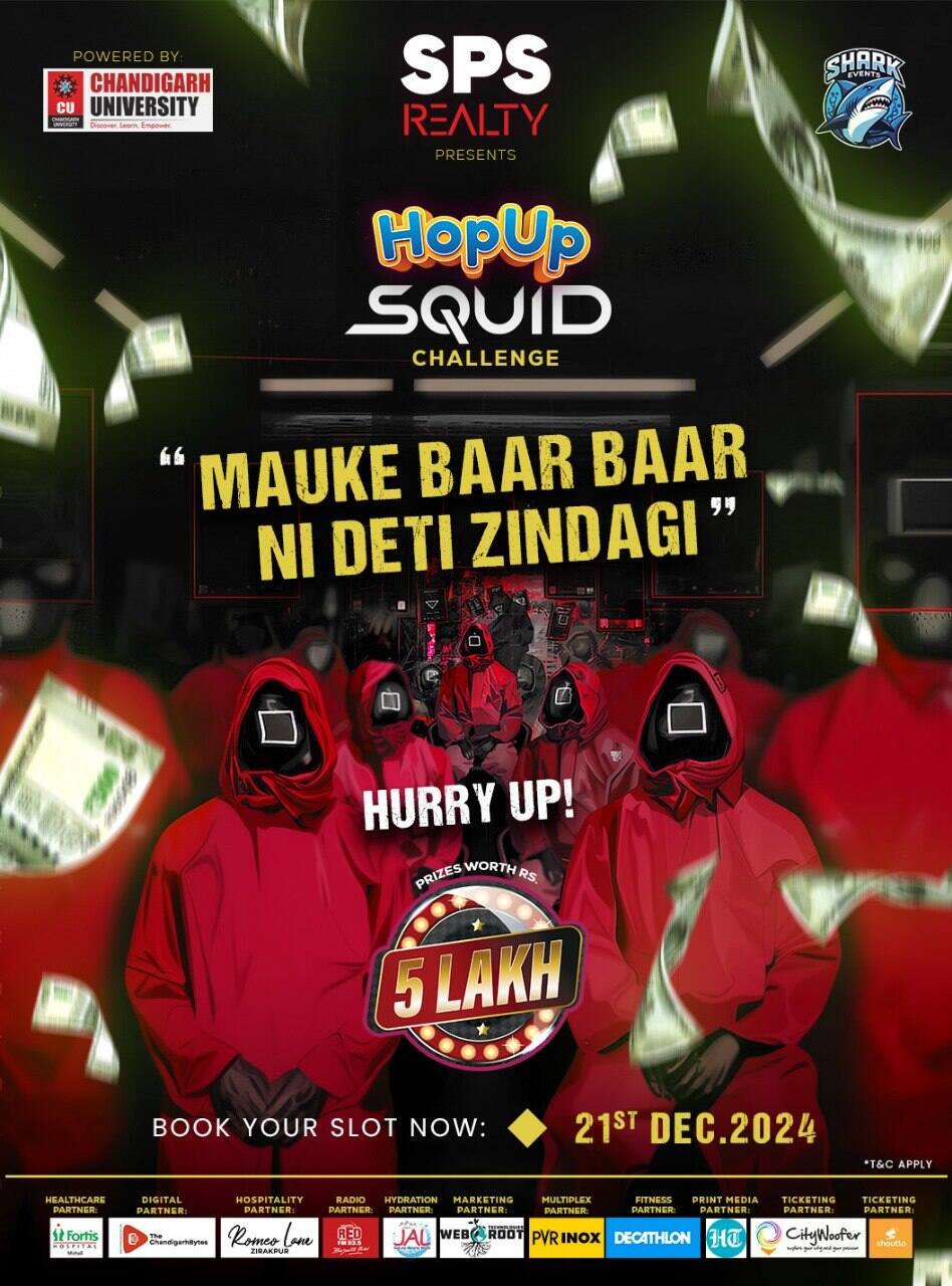 Hopup Squid Challenge Experiences event Tickets Chandigarh - Zomato