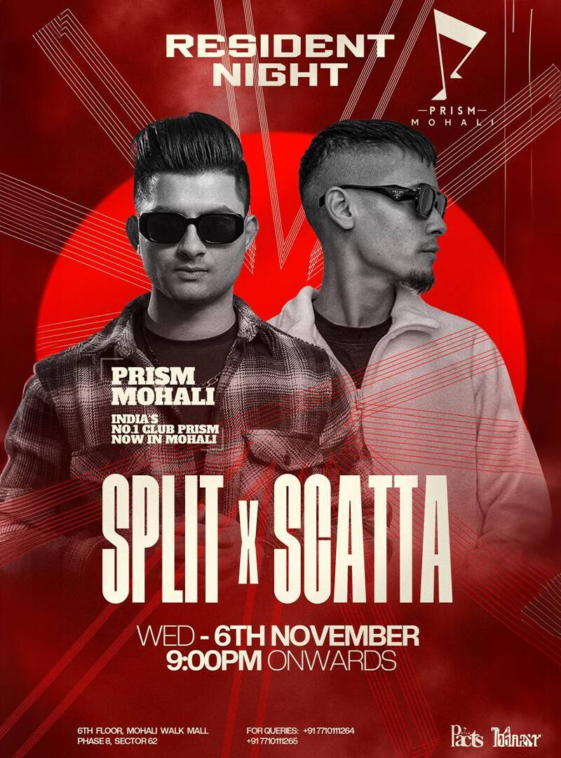 Split & Scatta Live @ PRISM Music event Tickets Chandigarh - Zomato
