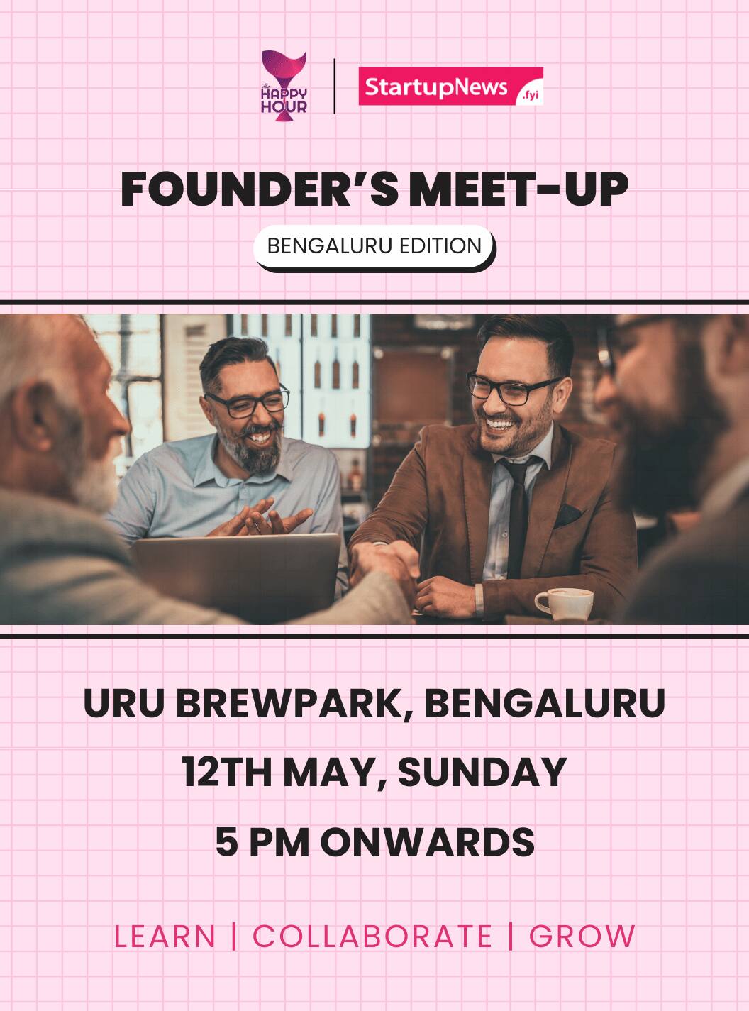Founder's Meetup THE HAPPY HOUR Experiences and Trending event Tickets Bengaluru - Zomato