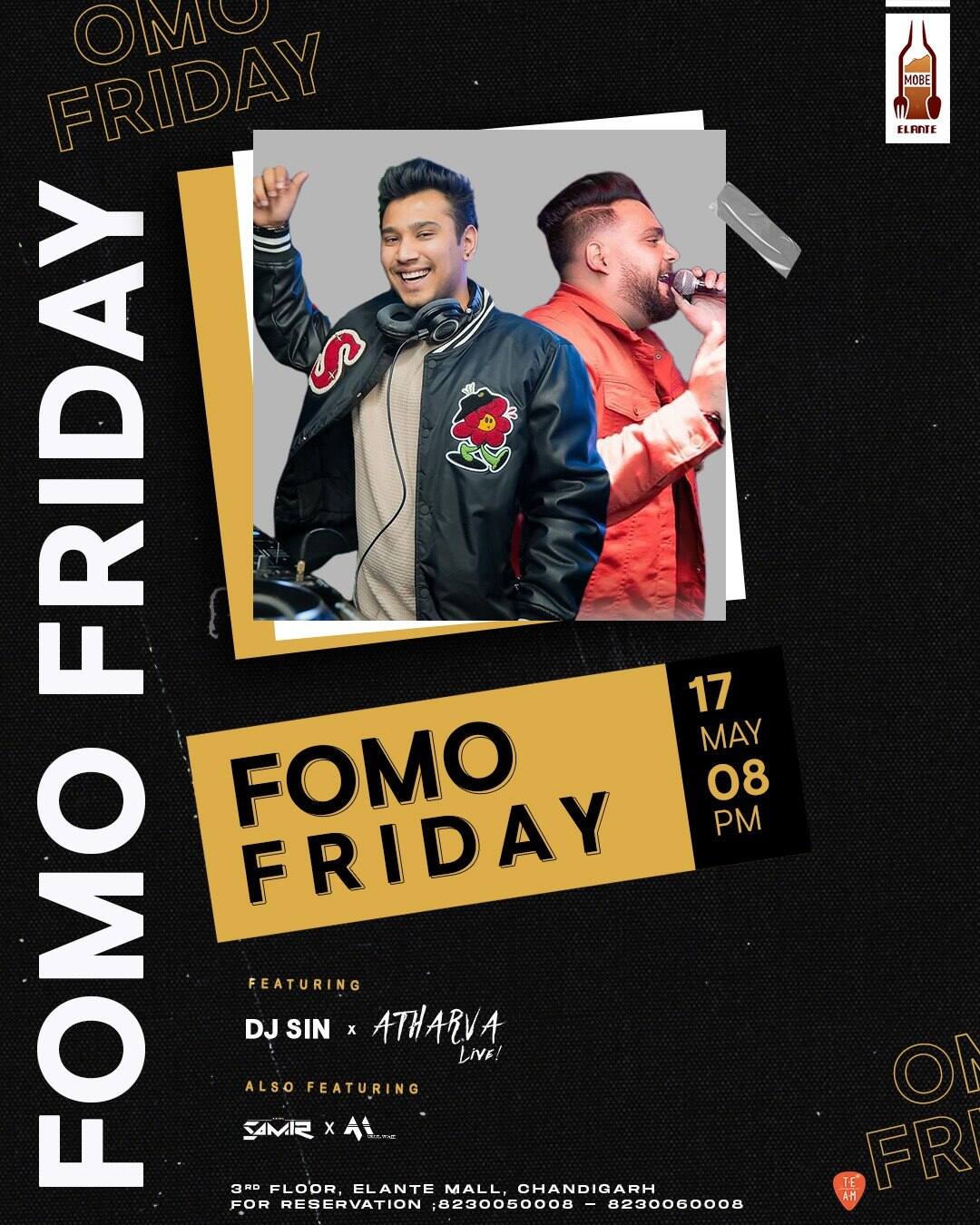 FOMO FRIDAY Music and Best seller event Tickets Chandigarh - Zomato