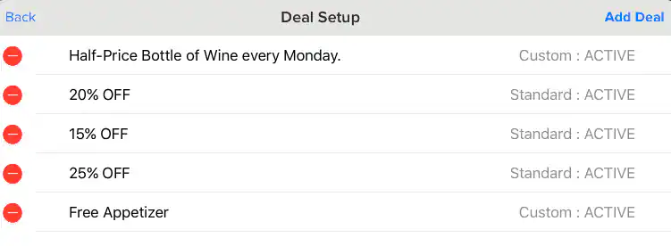 Deal setup